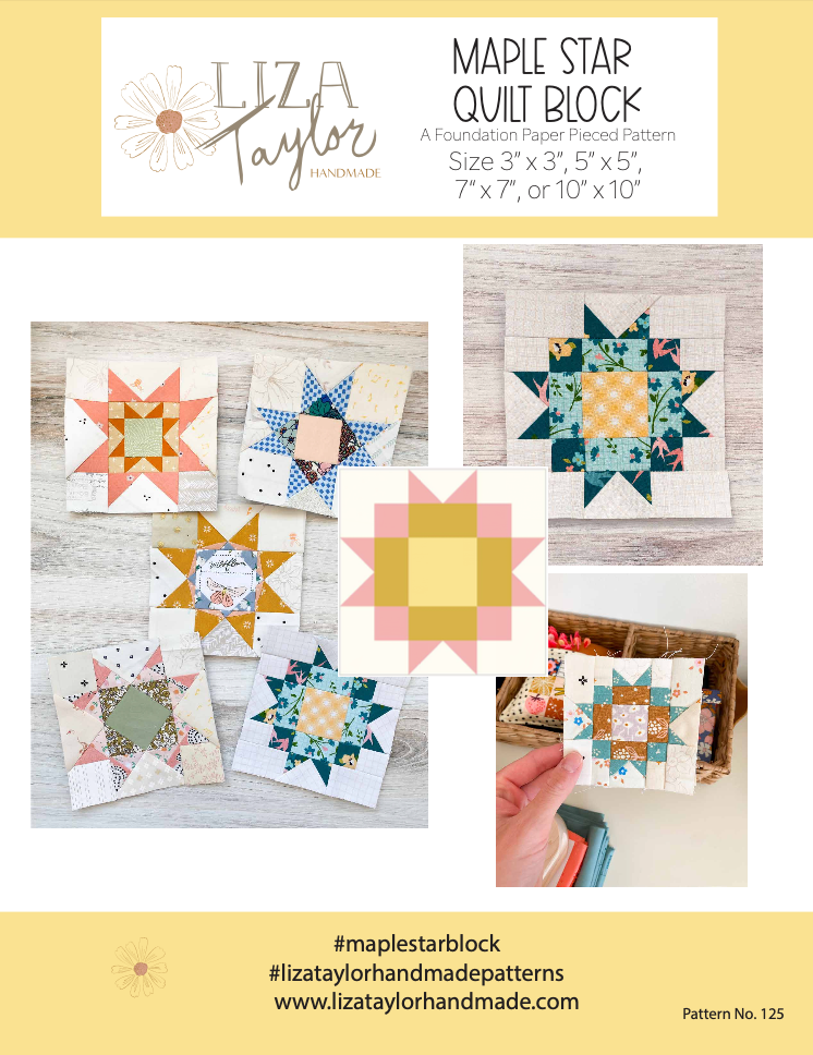Maple Star FPP Pattern - PDF Download – Lizataylorhandmade